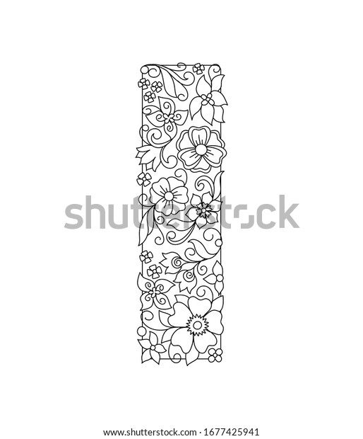 Capital Letter Patterned Hand Drawn Doodle Stock Vector (Royalty Free ...