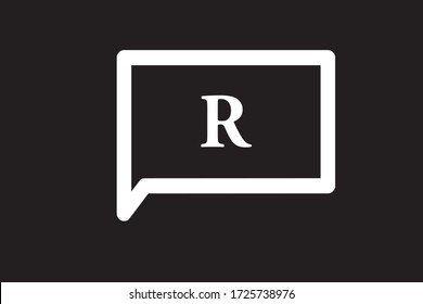 Capital Letter R Vector Image Stock Vector (Royalty Free) 1725738976