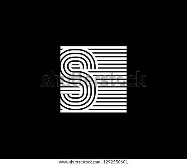 Capital Letter S Inscribed Square Modern Stock Vector (Royalty Free ...