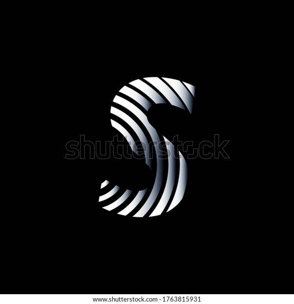 Capital Letter S Metallic Texture On Stock Vector (Royalty Free ...