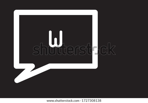 Capital Letter W Vector Image Stock Vector (Royalty Free) 1727308138 ...