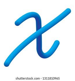 Capital Letter X Cursive Font Tube Stock Vector (Royalty Free ...