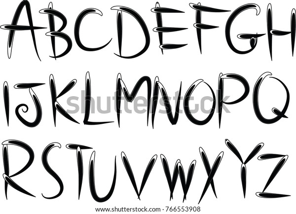 Capital Letters Design Set Stock Vector (Royalty Free) 766553908 ...