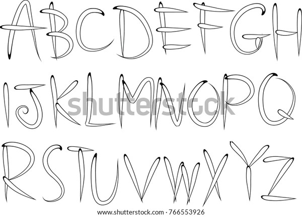 Capital Letters Design Set Stock Vector (Royalty Free) 766553926 ...