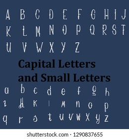 Capital Letters Small Letters Stock Vector (Royalty Free) 1290837655 ...