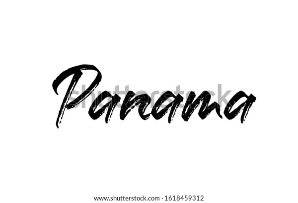 Capital Panama Typography Word Hand Written Stock Vector (Royalty Free ...