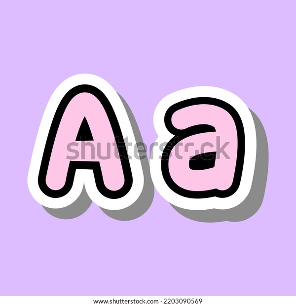 Capital Small Letter Aa Cute Letter Stock Vector (Royalty Free ...