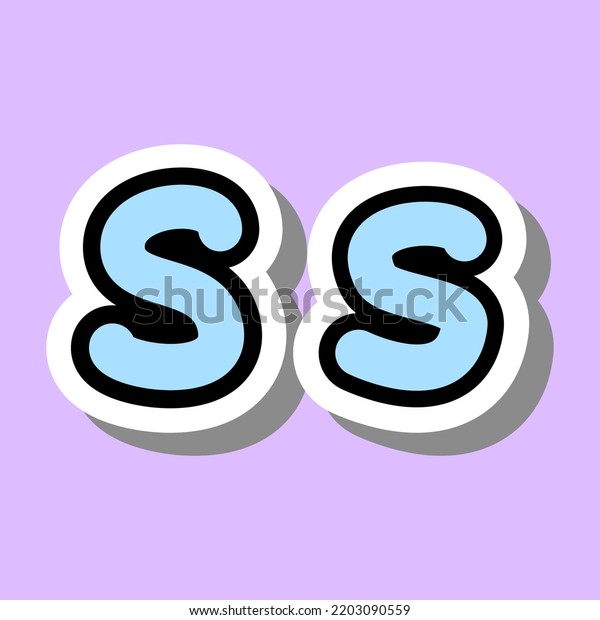 Capital Small Letter Ss Cute Letter Stock Vector (Royalty Free ...