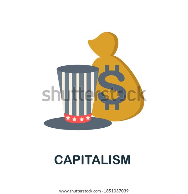 Icono del capitalismo. Elemento sencillo de la colección económica ...
