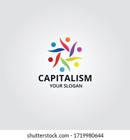 Human Logo Company Vector Template Design: เวกเตอร์สต็อก (ปลอดค่า ...