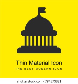 Capitol Bright Yellow Material Minimal Icon Stock Vector (Royalty Free ...