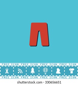 Capri Red Flat Symbol Dark Shadow Stock Vector (Royalty Free) 330656651 ...