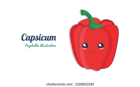 Capsicum Illustration Face Expression Character Design Stock Vector ...