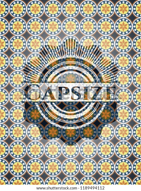 Capsize Arabic Style Badge Arabesque Decoration Stock Vector (Royalty ...