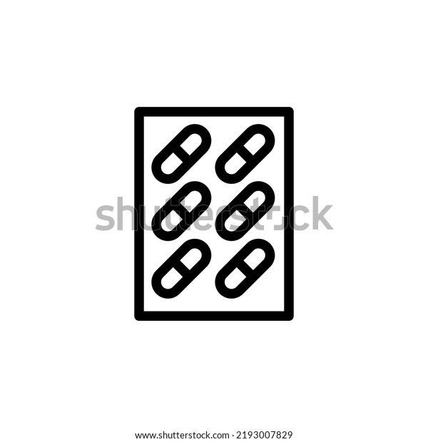 Capsules Outline Icon Vector Stock Vector (Royalty Free) 2193007829 ...