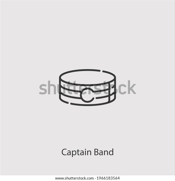 Captain Band Icon Vector Iconeditable Strokelinear Stock Vector ...