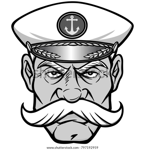 Captain Mascot Illustration - A vector cartoon illustration of a sports ...