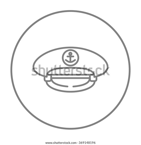 Captain Peaked Cap Line Icon Stock Vector (Royalty Free) 369148196 ...