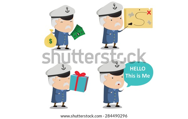 Captain Ship Mascot 1 Stock Vector (Royalty Free) 284490296 | Shutterstock