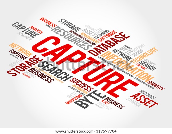 Capture Word Cloud Business Concept Stock Vector (Royalty Free ...