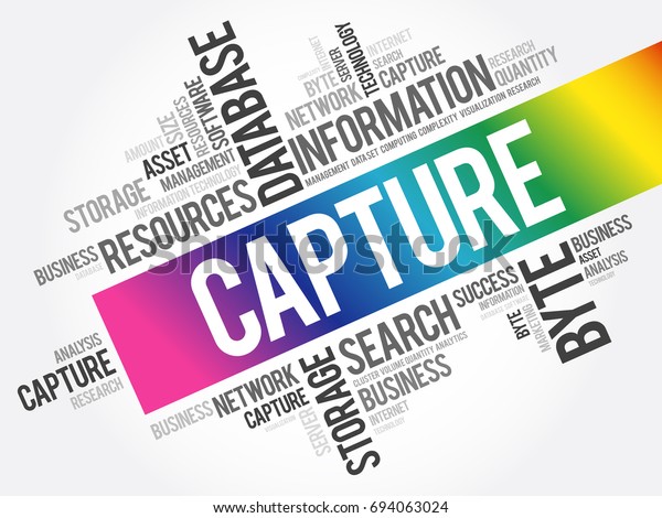 Capture Word Cloud Collage Business Concept Stock Vector (Royalty Free ...