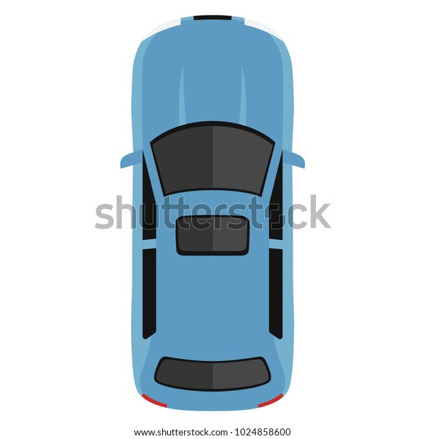 Car Above Top View Cute Cartoon Stock Vector (Royalty Free) 1024858600 ...