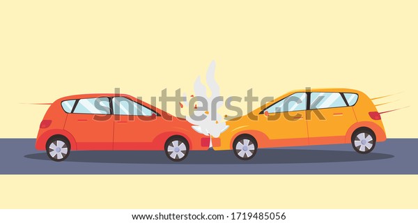 Car Accident Flat Design Vector Concept Stock Vector (Royalty Free ...