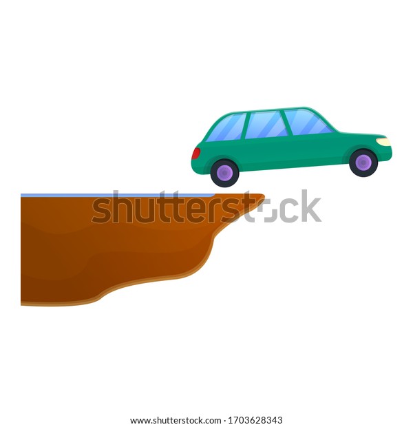 Car Accident Jump Icon Cartoon Car Stock Vector (Royalty Free ...