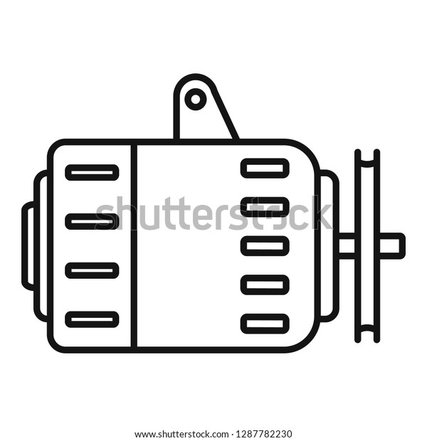 Car Alternator Icon Outline Car Alternator Stock Vector (Royalty Free ...