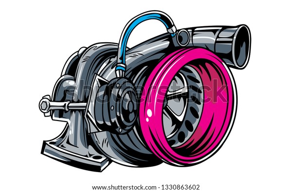 Car Auto Part Turbo Stock Vector (Royalty Free) 1330863602