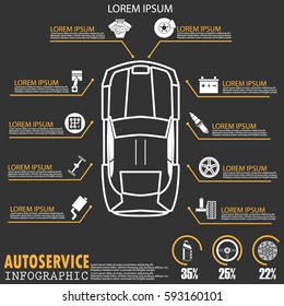 Car Auto Service Info Graphics Top Stock Vector (Royalty Free ...