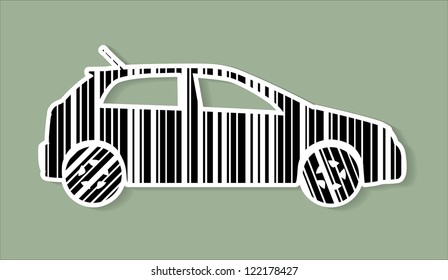 Car Barcode Isolated Illustration Stock Vector (Royalty Free) 122178427 ...