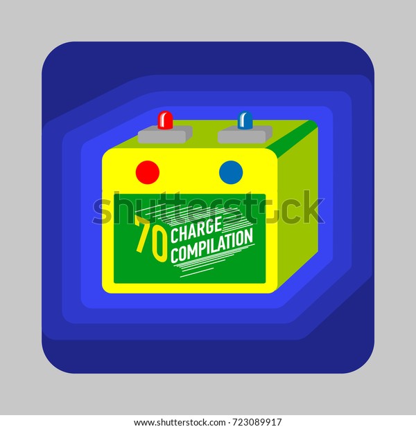 Car Battery Concept Background Cartoon Illustration Stock Vector ...
