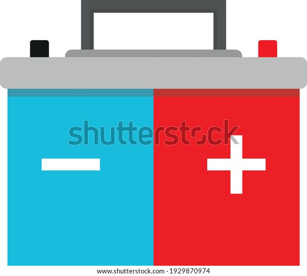 Car Battery Drawing Flat Style Stock Vector (Royalty Free) 1929870974 ...