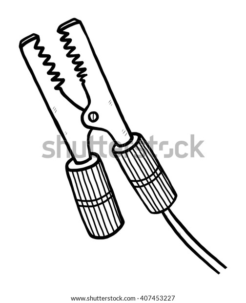 Car Battery Jumper Cable Cartoon Vector Stock Vector (Royalty Free ...
