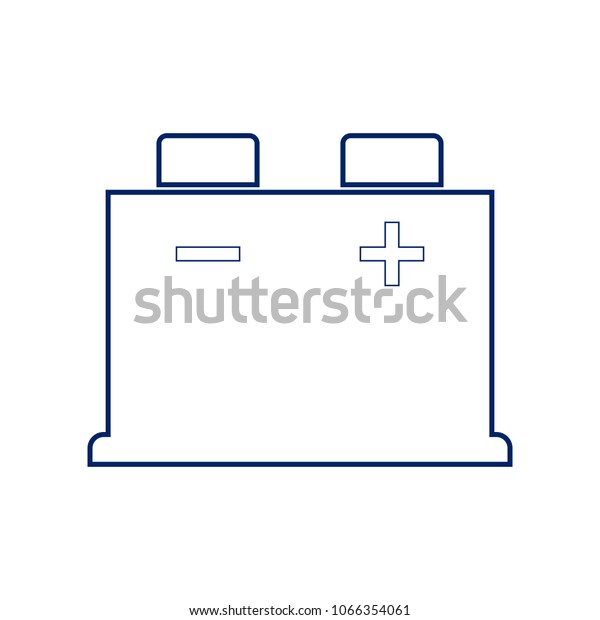Car Battery Sign Vector Flat Style Stock Vector (Royalty Free ...