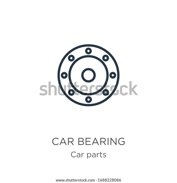 Car Bearing Icon Thin Linear Car Stock Vector (Royalty Free) 1688228086 ...