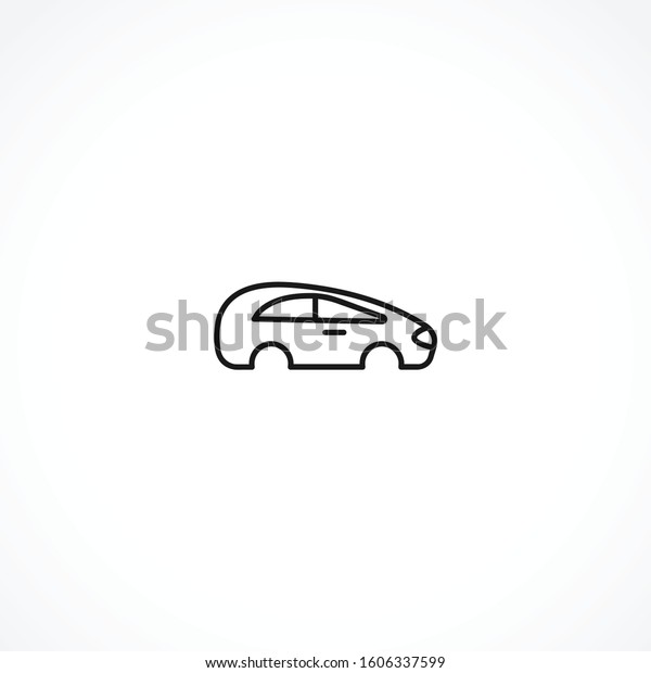 Car Body Icon On White Background Stock Vector (Royalty Free ...