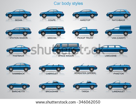 Car Body Styles 스톡 벡터(사용료 없음) 346062050 - Shutterstock