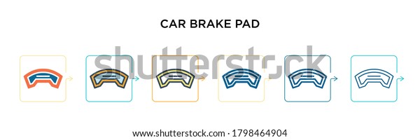 Car Brake Pad Vector Icon 6: เวกเตอร์สต็อก (ปลอดค่าลิขสิทธิ์ ...