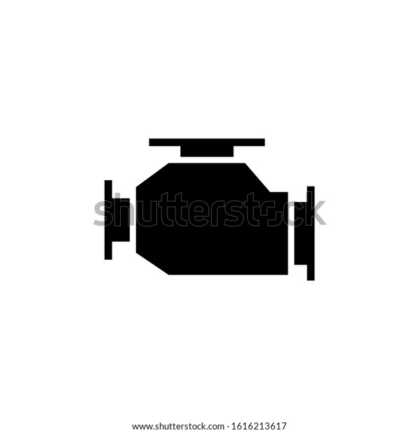 Car Carburetor Vector Icon Black Flat Stock Vector (Royalty Free ...