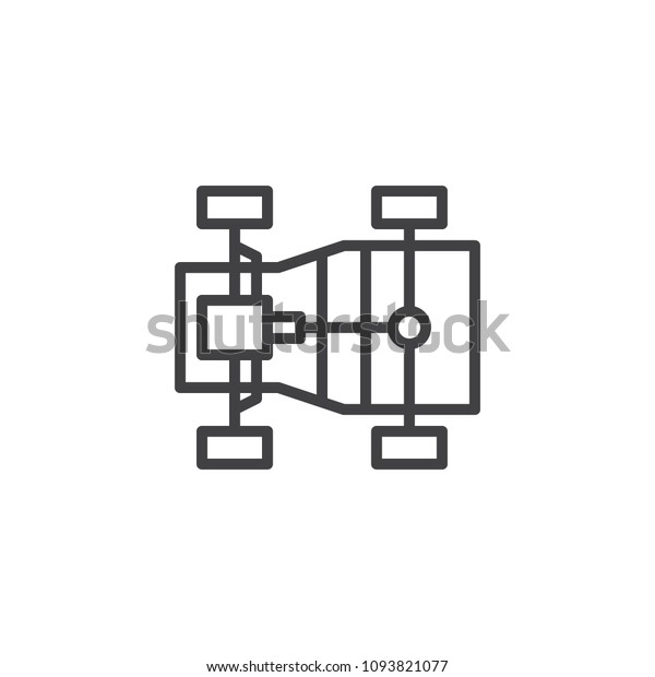 Car Chassis Outline Icon Linear Style Stock Vector (Royalty Free ...