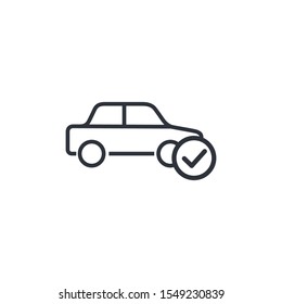 Car Checked Icon Vector Logo Template Stock Vector (Royalty Free ...