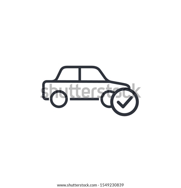 Car Checked Icon Vector Logo Template Stock Vector (Royalty Free ...