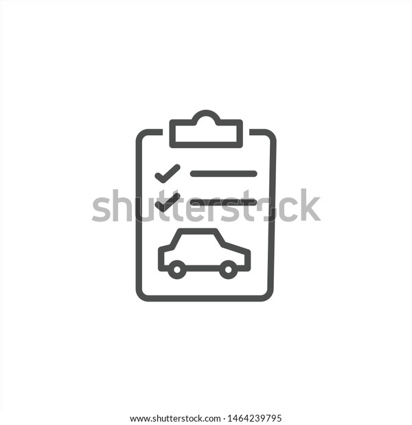 Car Checklist Icon Vector Illustration Stock Vector (Royalty Free ...