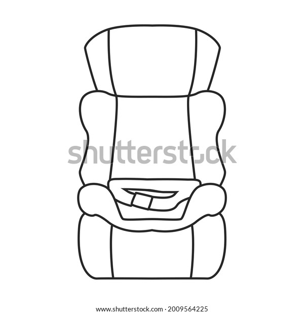 Car Child Seats Vector Outline Icon Stock Vector (Royalty Free ...
