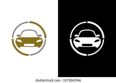 Car Circle Icon Logo Design Concept Stock Vector (Royalty Free ...