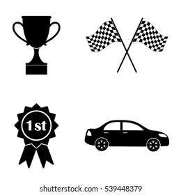 Car Competition Icons Vector Set Stock Vector (Royalty Free) 539448379 ...