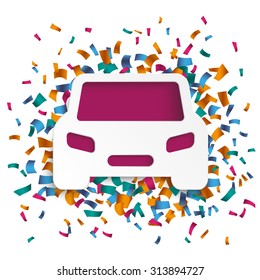 Car Confetti On White Background Eps Stock Vector (Royalty Free ...