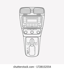 Car Control Panel Icon Line Element Stock Vector (Royalty Free) 1728152554